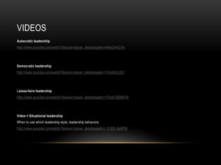 Leadership styles , power styles | PPTX
