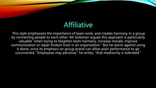Leadership styles | PPTX