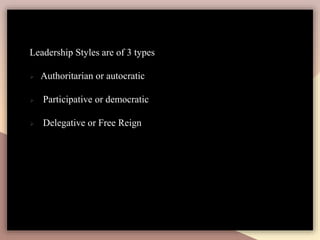 Leadership styles and behaviors | PPTX
