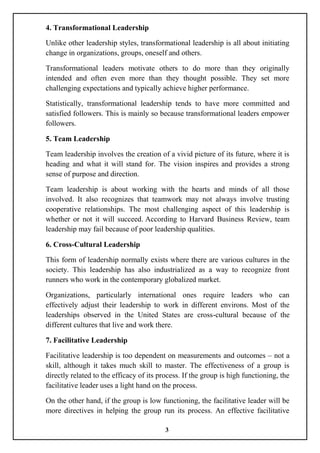 Leadership styles in organizations | PDF