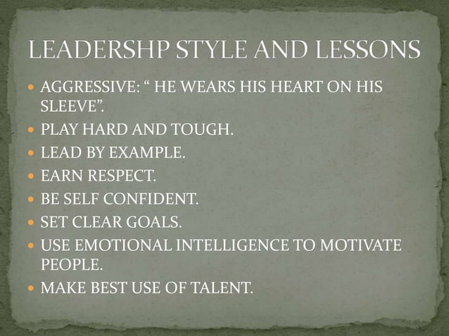 Leadership styles of selected cricket captains | PPTX | Cricket | Sports