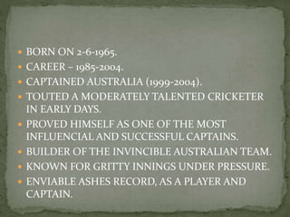 Leadership styles of selected cricket captains | PPTX