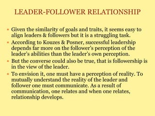 Leadership styles & relations | PPTX