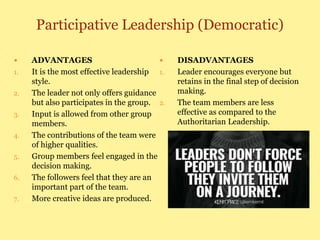 Leadership styles & relations | PPT