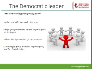Leadership styles slides | PPTX