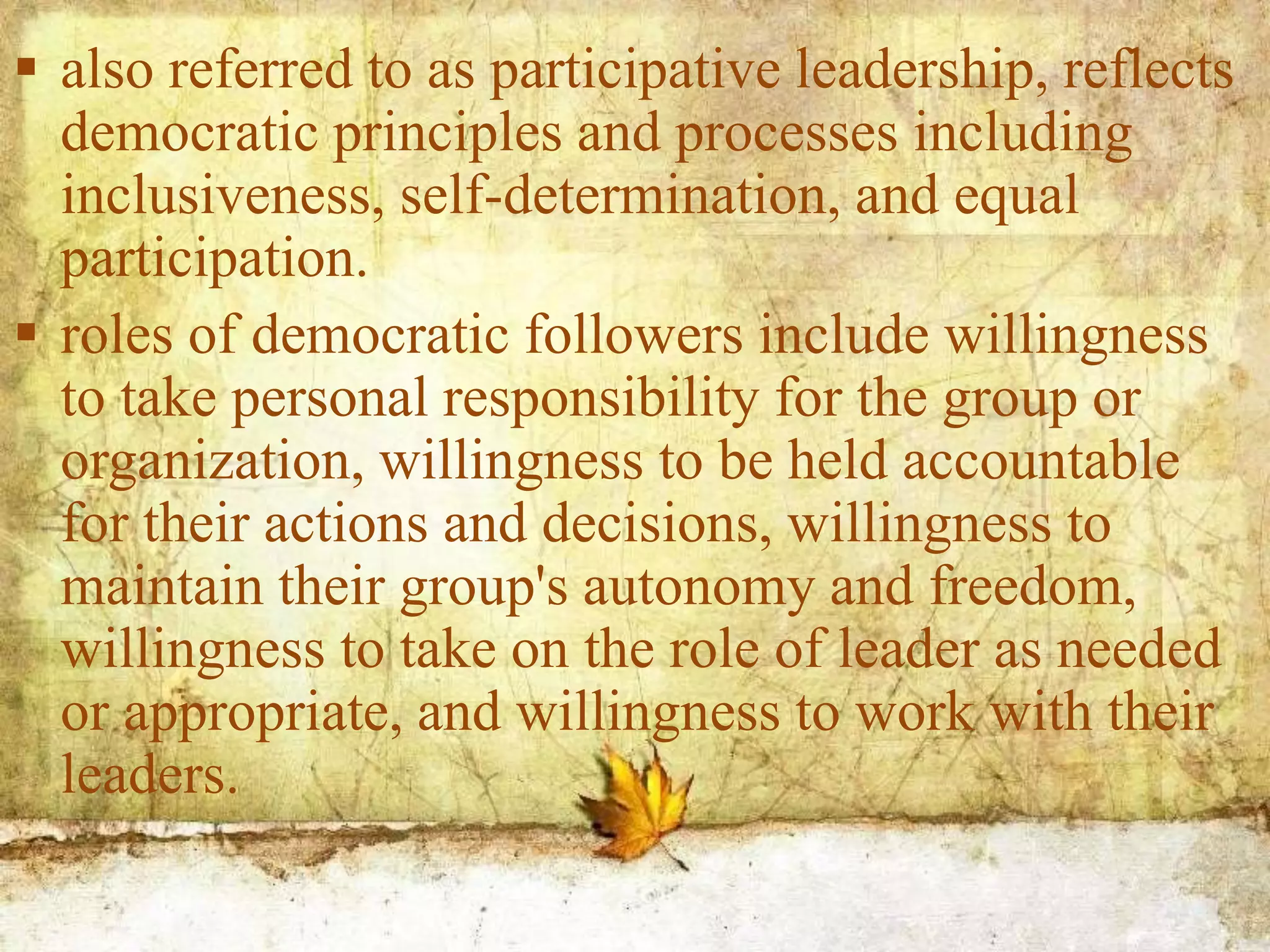 Leadership Styles and Value System of School Principals | PPTX