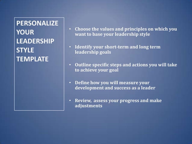 Leadership style template | PPTX