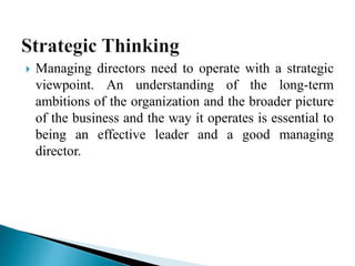 Leadership suggestions for managing directors | PPT