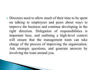 Leadership suggestions for managing directors | PPT