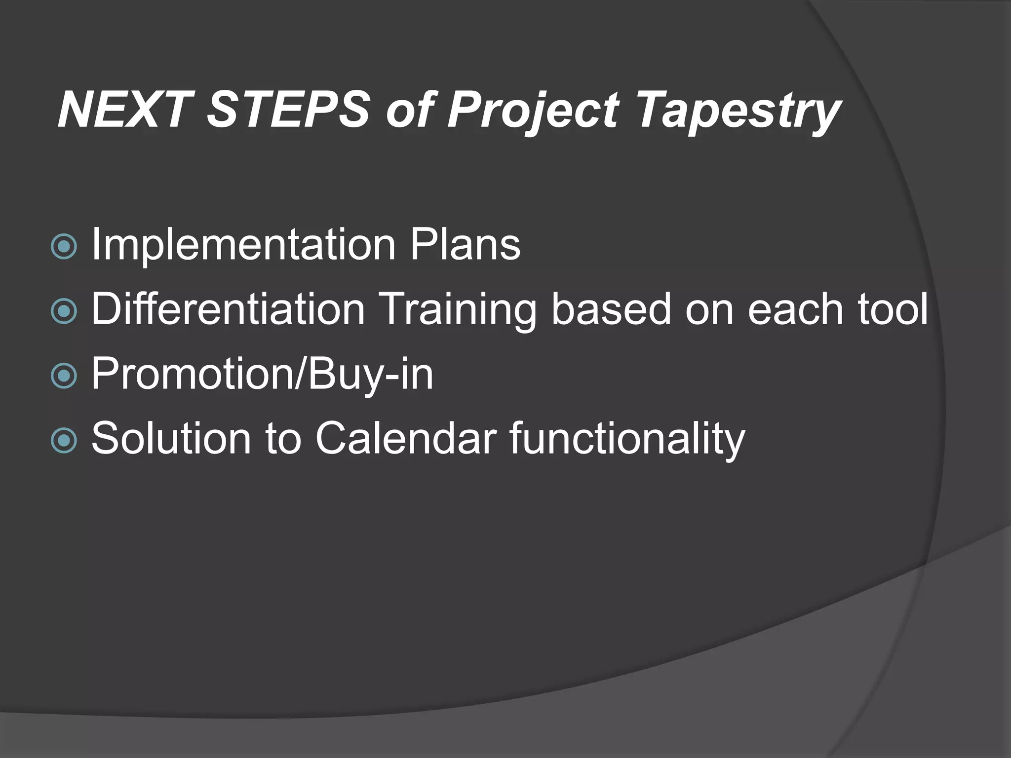 Project Tapestry Overview | PPTX | Educational Assessment | Education