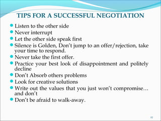 Leadership, team building and negotiation skill | PPT