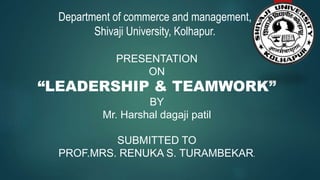 Leadership & teamwork | PPTX