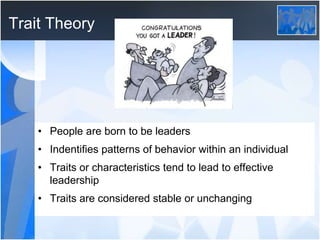 Leadership theories | PPTX