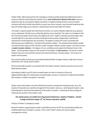 Leadership theories | PDF