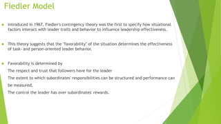 Leadership theories | PPTX