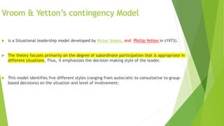 Leadership theories | PPTX