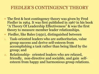 Leadership theories | PPTX
