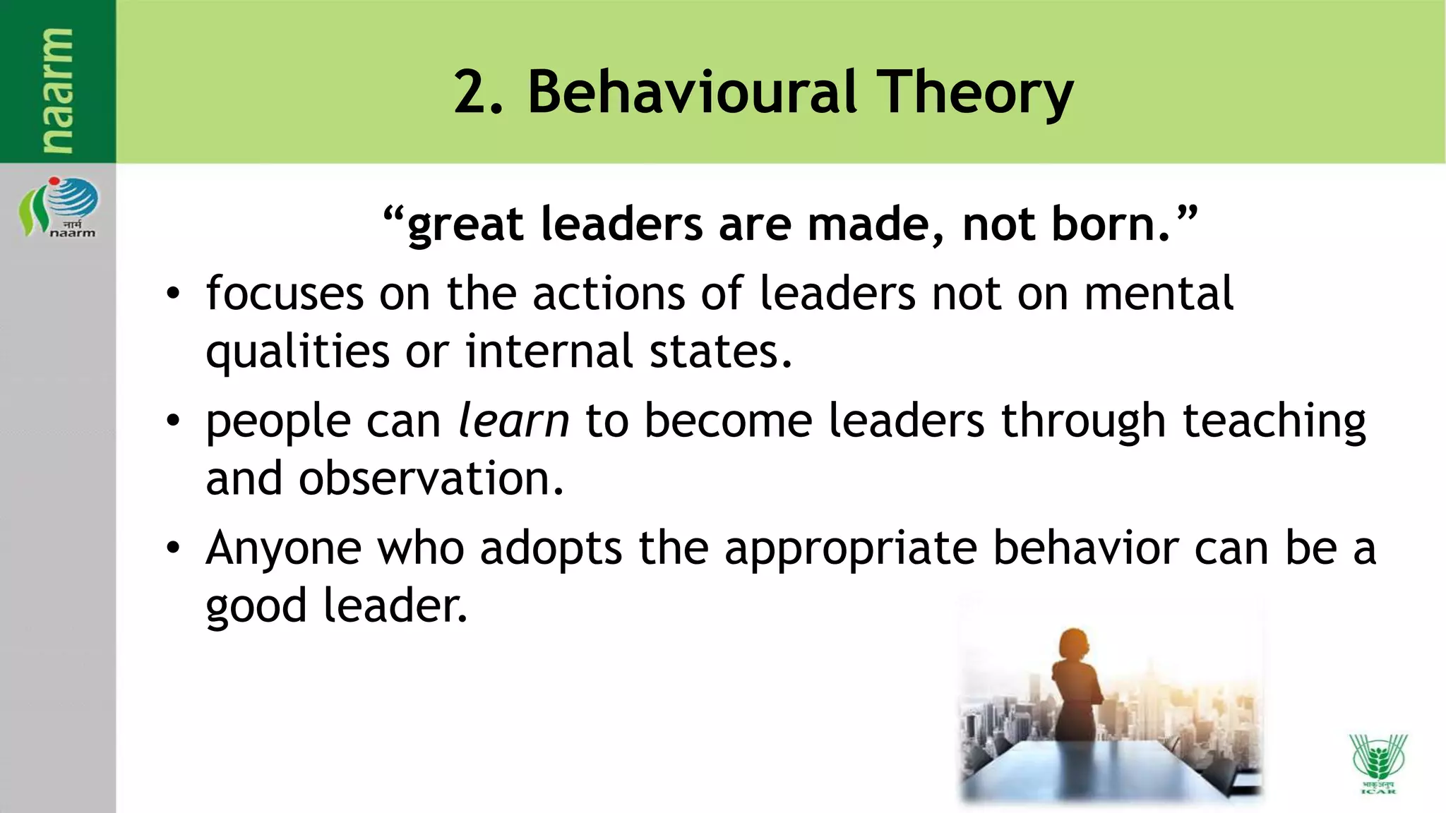 Leadership theories: Advantages and Limitations | PPTX