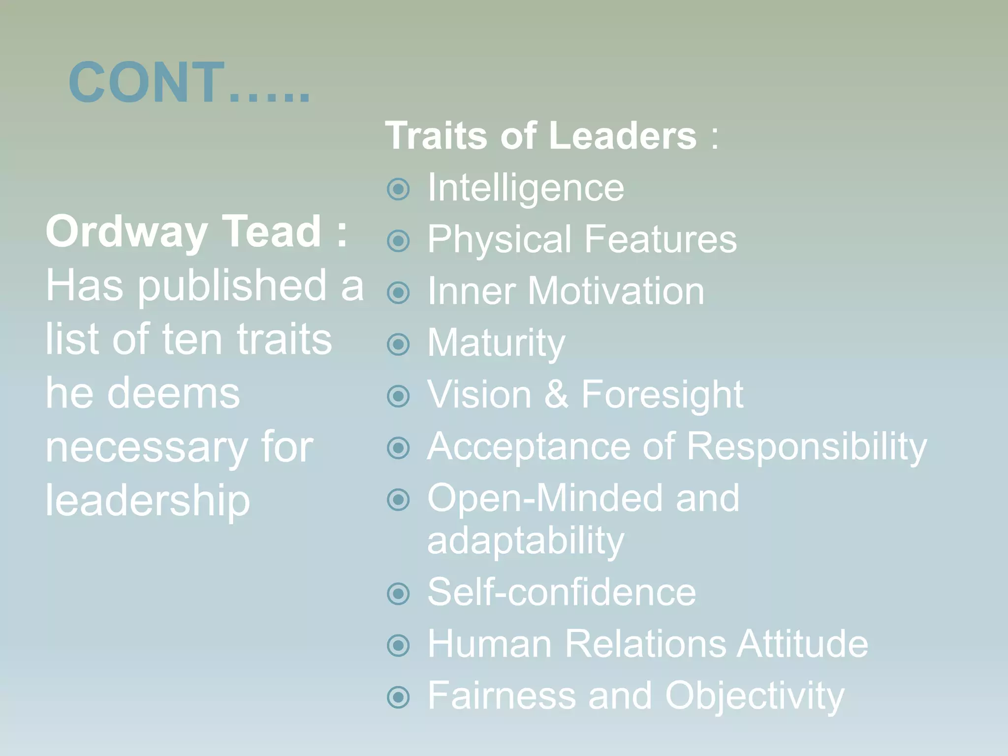 Leadership theories | PPTX