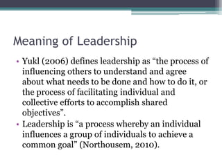 Major Leadership Theories | PPTX
