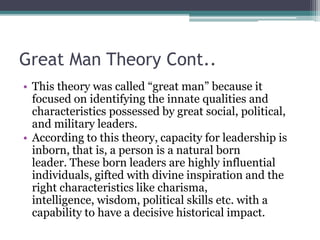 Major Leadership Theories | PPTX