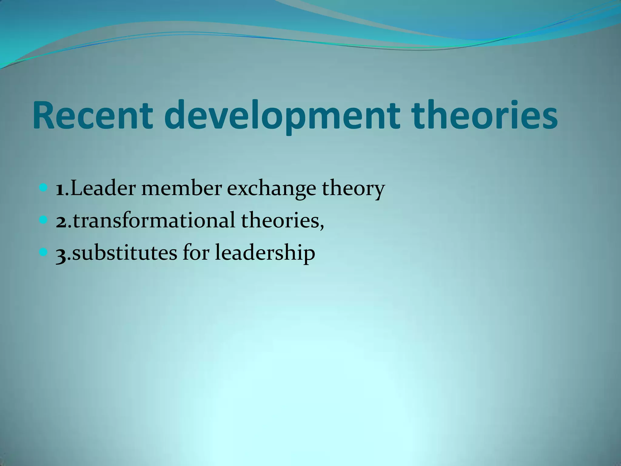 Leadership theories and studies | PPTX