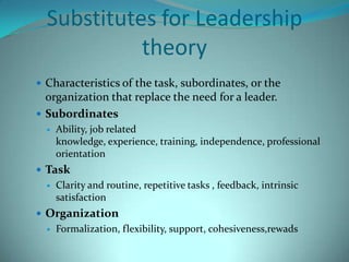 Leadership theories and studies | PPTX