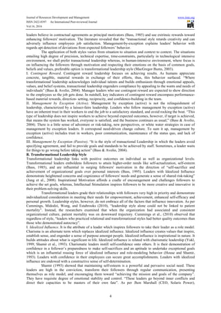 all Leadership style and theory journal pdf | PDF