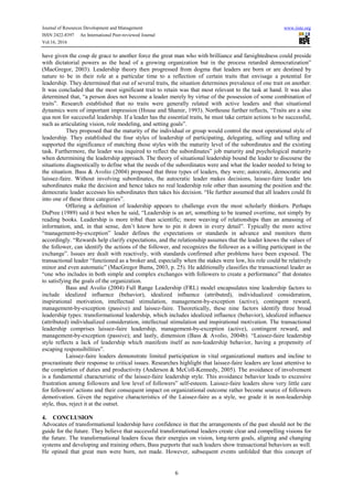 all Leadership style and theory journal pdf | PDF