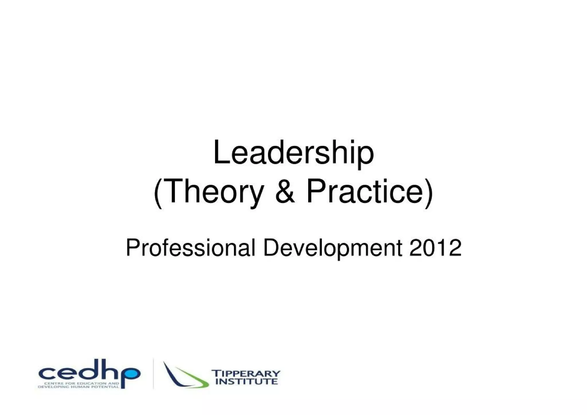 Leadership (Theory & Practice) | PDF