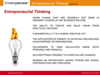 Leadership through Entrepreneurship & Lateral thinking | PPT
