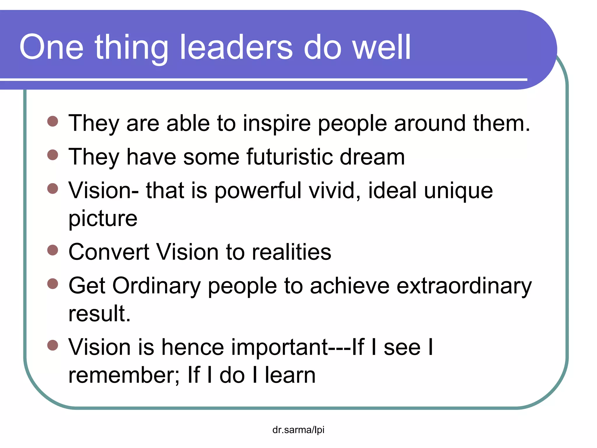 Leadership Through Lens | PPT