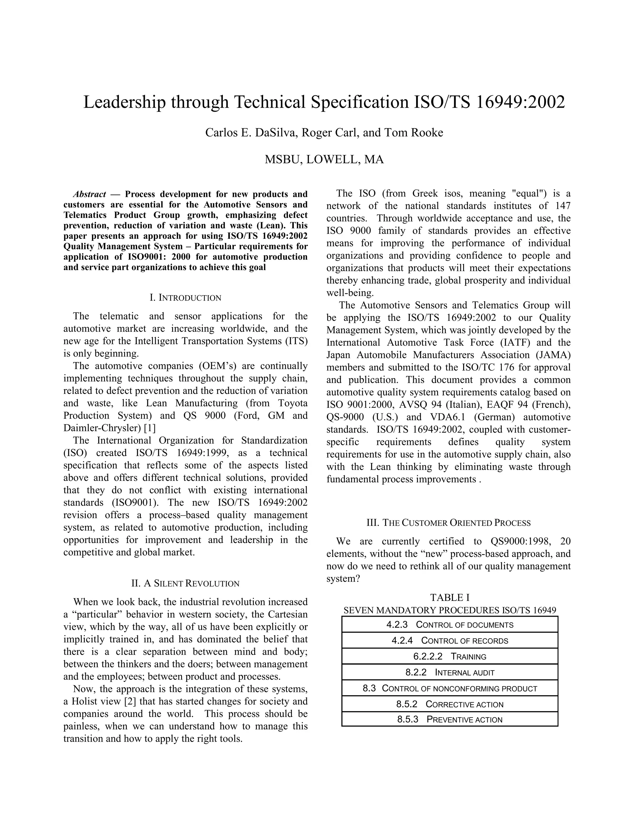 Leadership Through ISO/TS 16949 | PDF