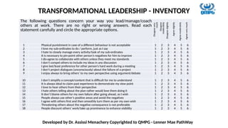 Leadership through transformation is about Transformational Creation.pptx