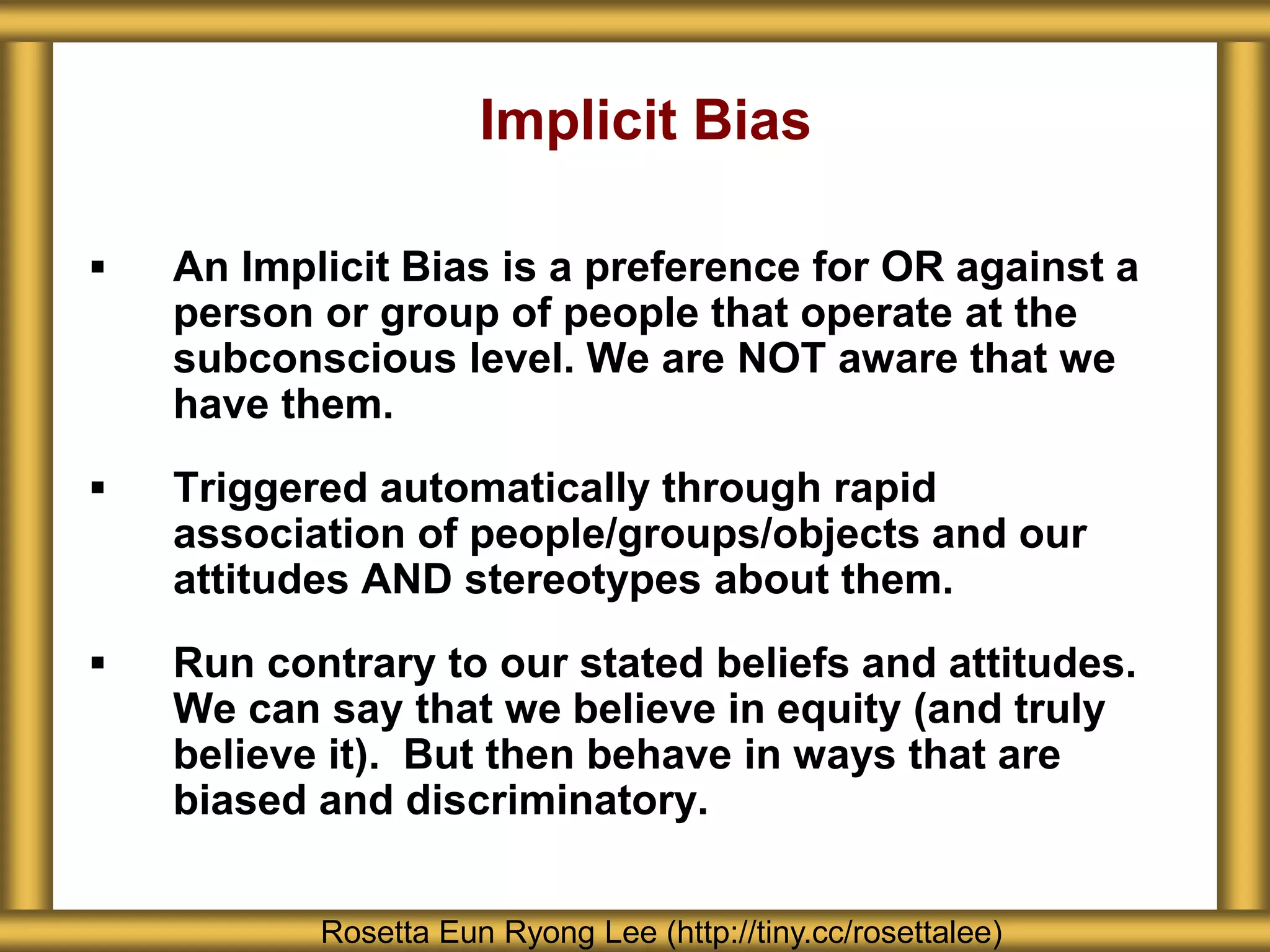 Leadership Tomorrow Unconscious and Implicit Bias | PPT