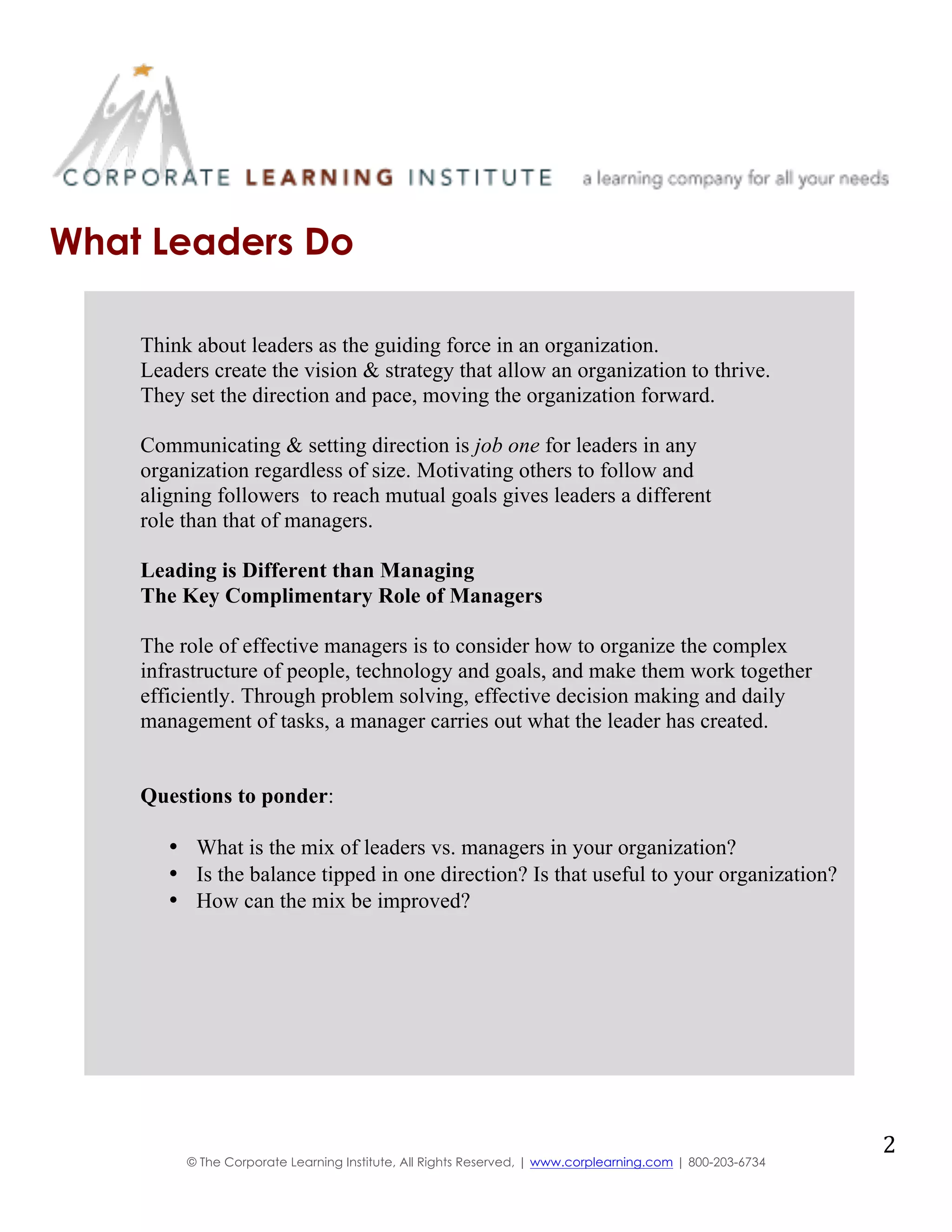 Leadership Toolkit | PDF