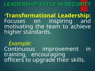 Leadership training and seminar for Security officer | PPT