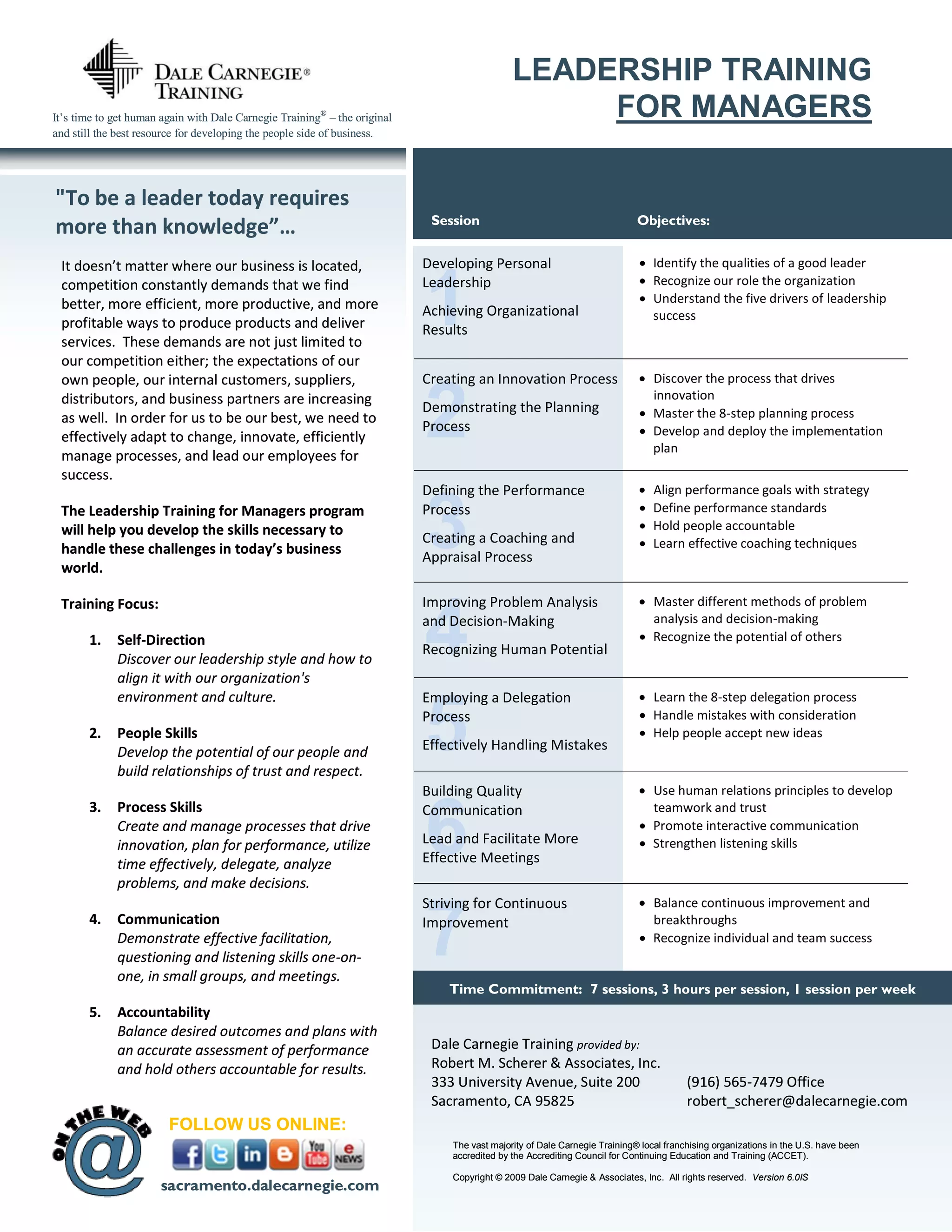 "Leadership Training for Managers" Seminar | PDF