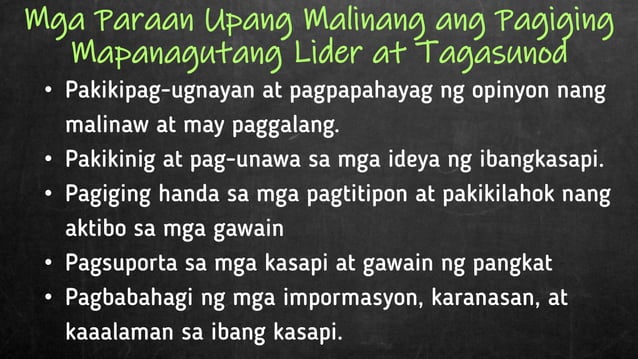 LEADERSHIP TRAINING MODULE TAGALOG VERSION | PPTX