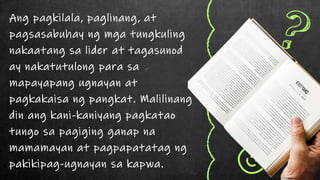 LEADERSHIP TRAINING MODULE TAGALOG VERSION | PPTX