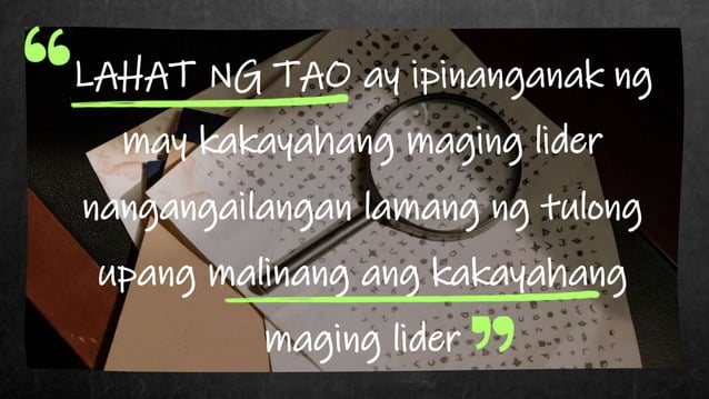 LEADERSHIP TRAINING MODULE TAGALOG VERSION | PPTX