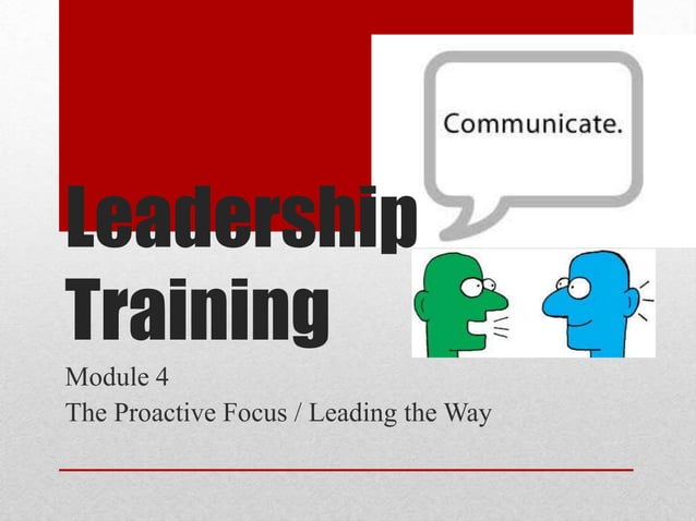 Leadership training module 4 | PPT