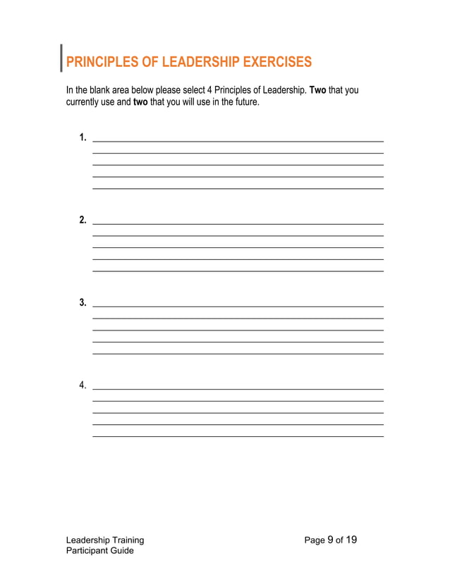 Leadership trainingparticipantguide 1pdf | PDF