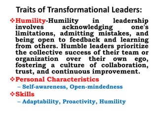 LEADERSHIP TRANSFORMATION IN POST GRADUATE | PPT