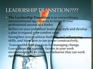 Leadership transition | PPTX