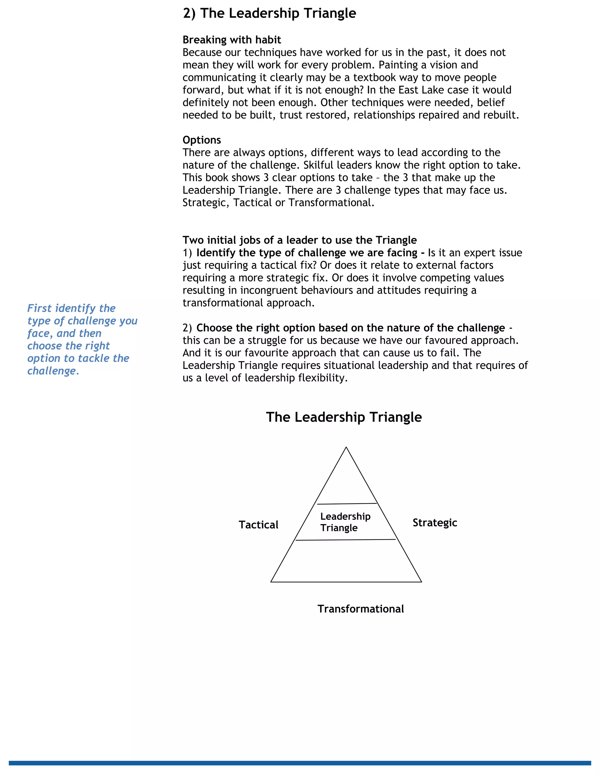 Leadership triangle | PDF