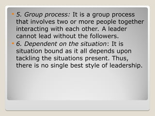 Leadership Unit Nature and Significance of LeadershipIIIrd.ppt