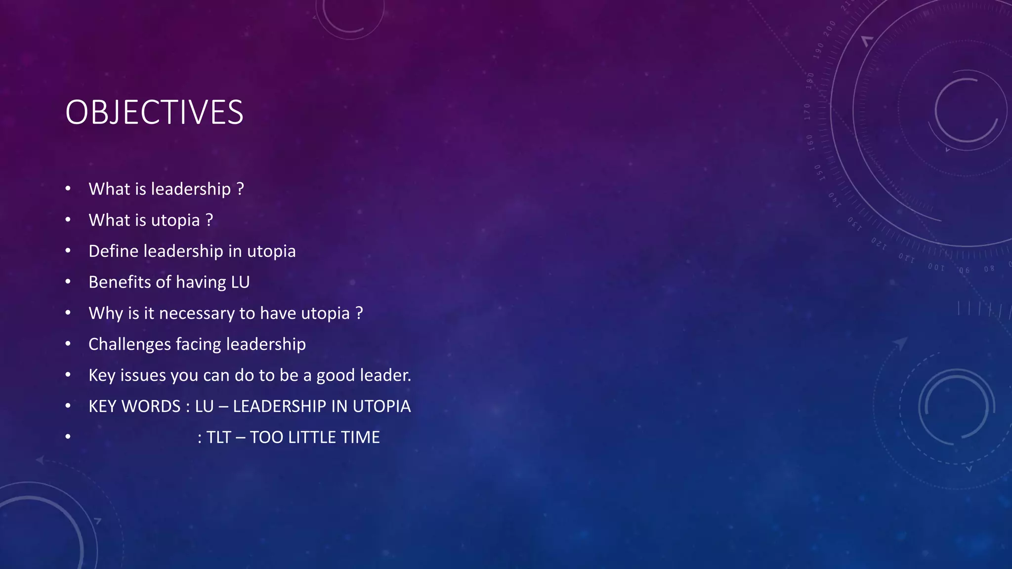 LEADERSHIP IN UTOPIA - WANA MAFUSA | PPTX