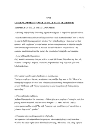 Leader ship values | PDF