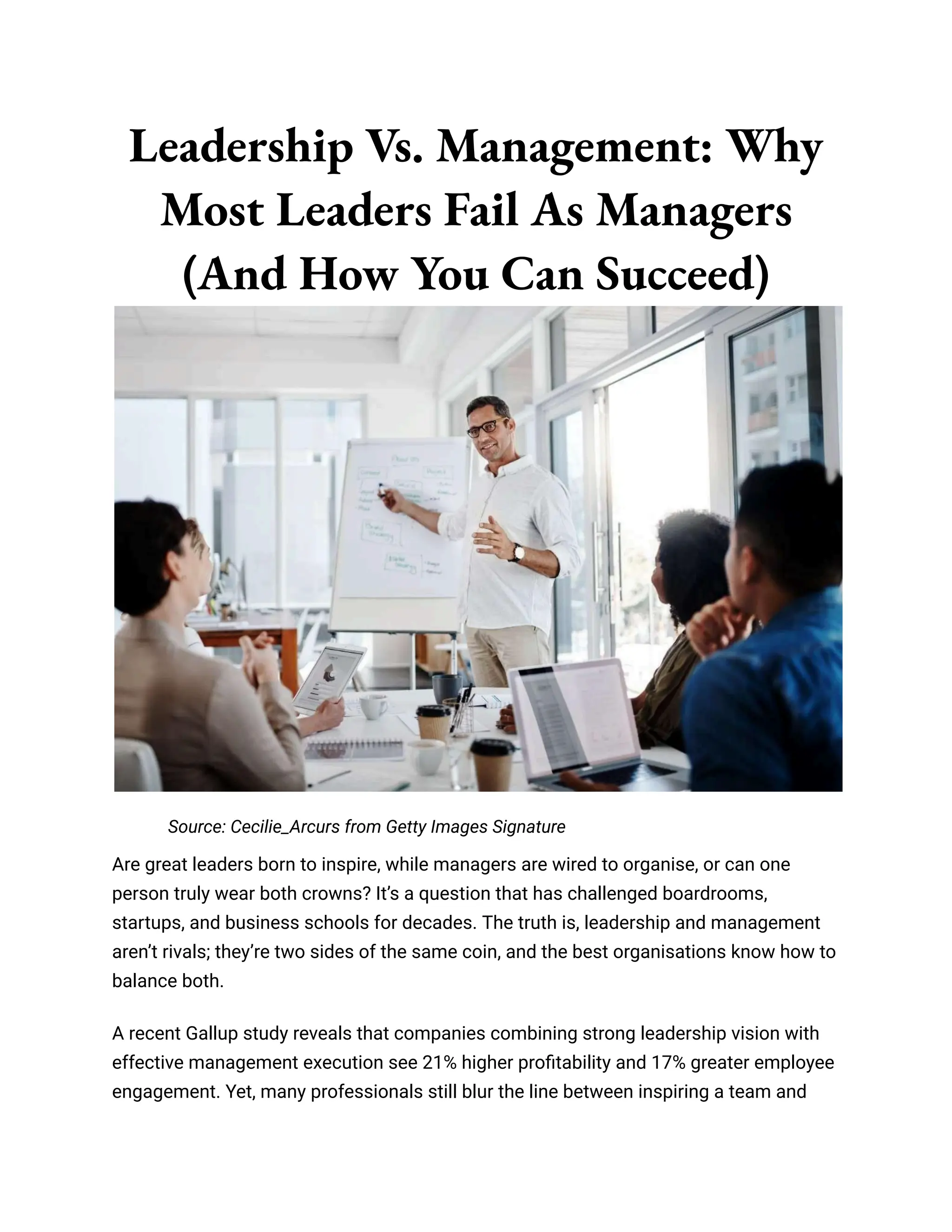 Leadership Vs. Management_ Why Most Leaders Fail As Managers (And How ...